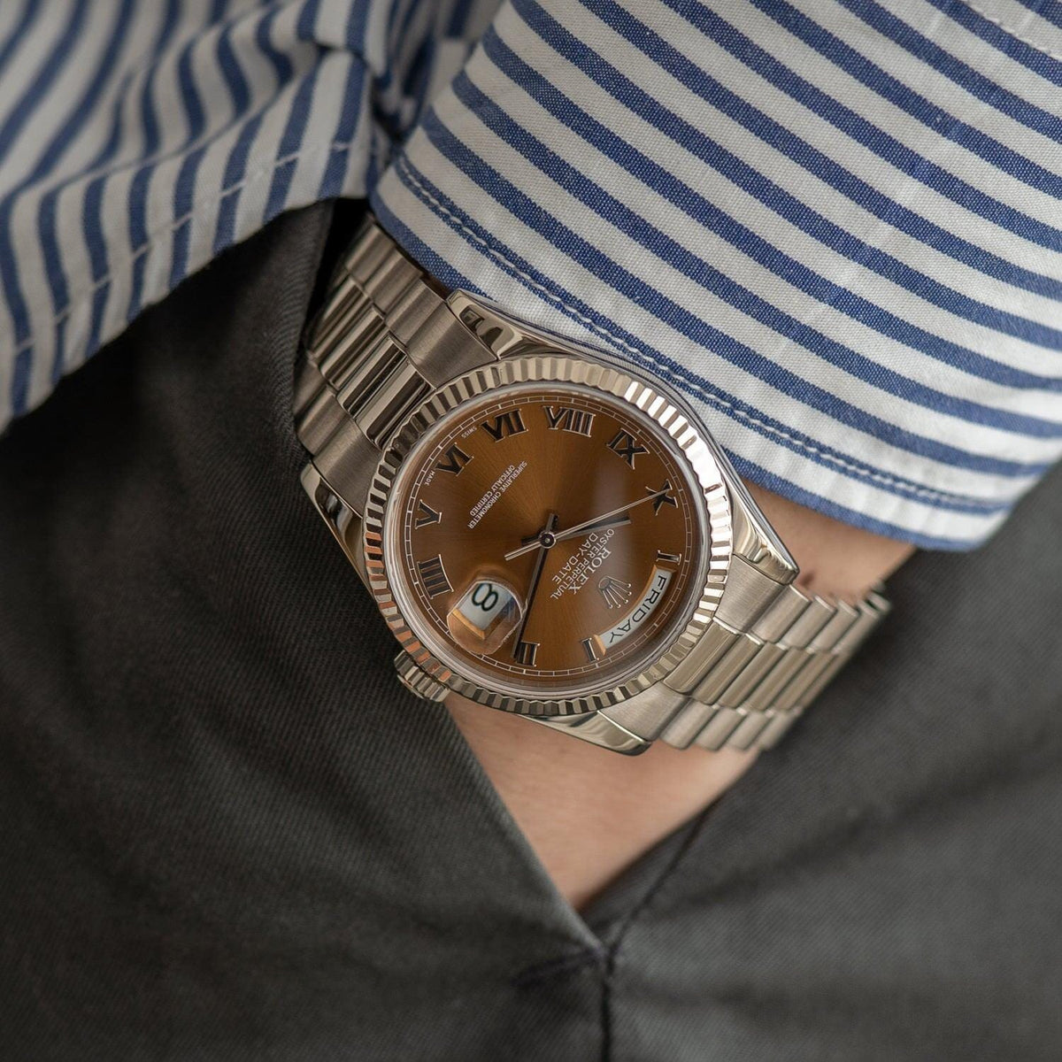 Rolex Day-Date 118239 WG Havana Brown / ROLEX Day-Date 118239 Havana ...