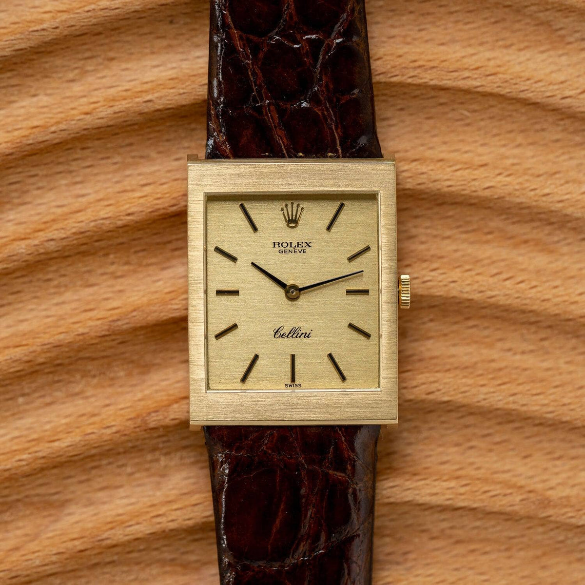 ROLEX Cellini 4014 YG Rectangle Champagne Dial | ARBITRO